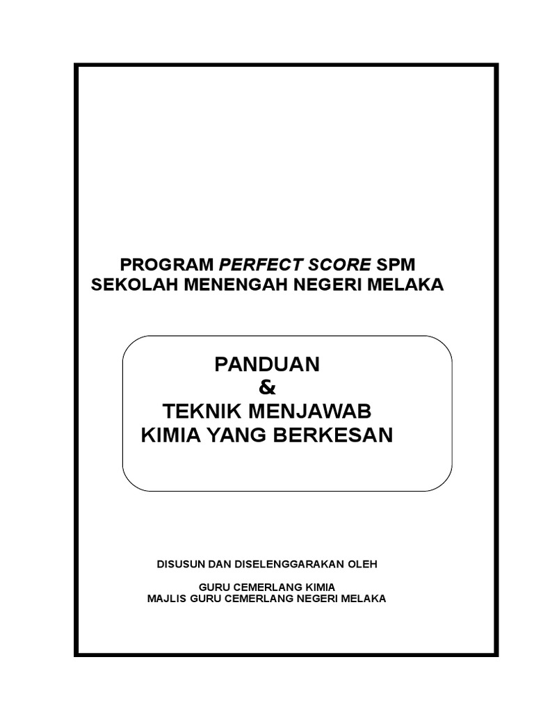 Chemistry SPM Notes | PDF | Sodium Chloride | Chemical Elements