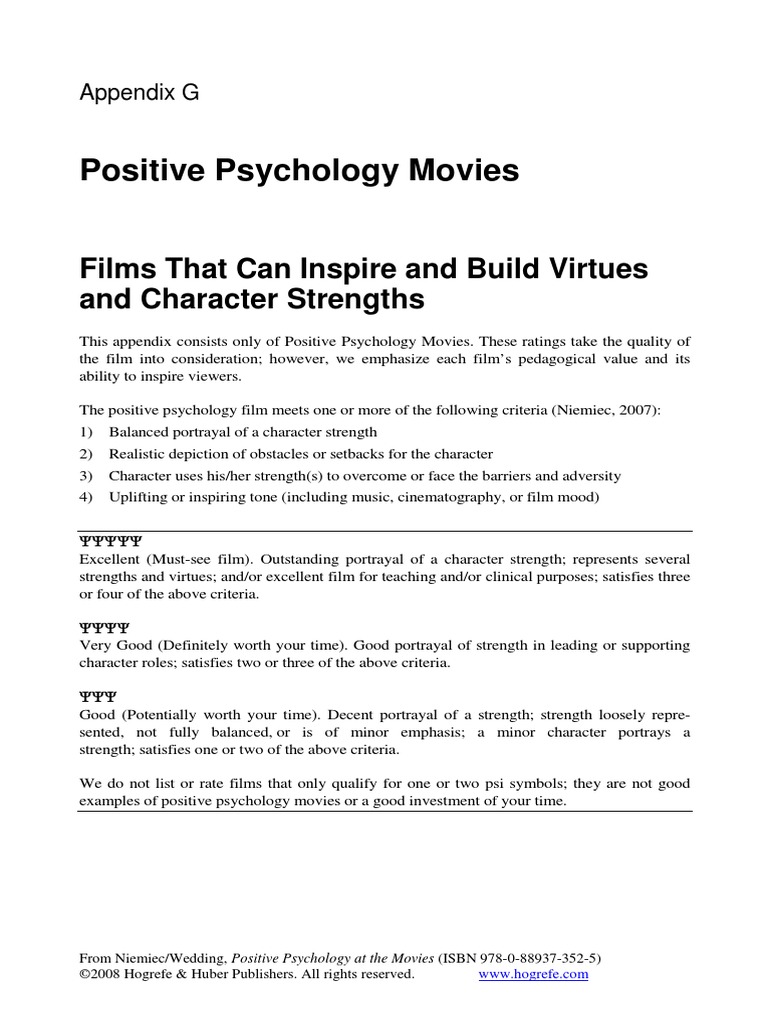 Positive Psychology Movies Pdf