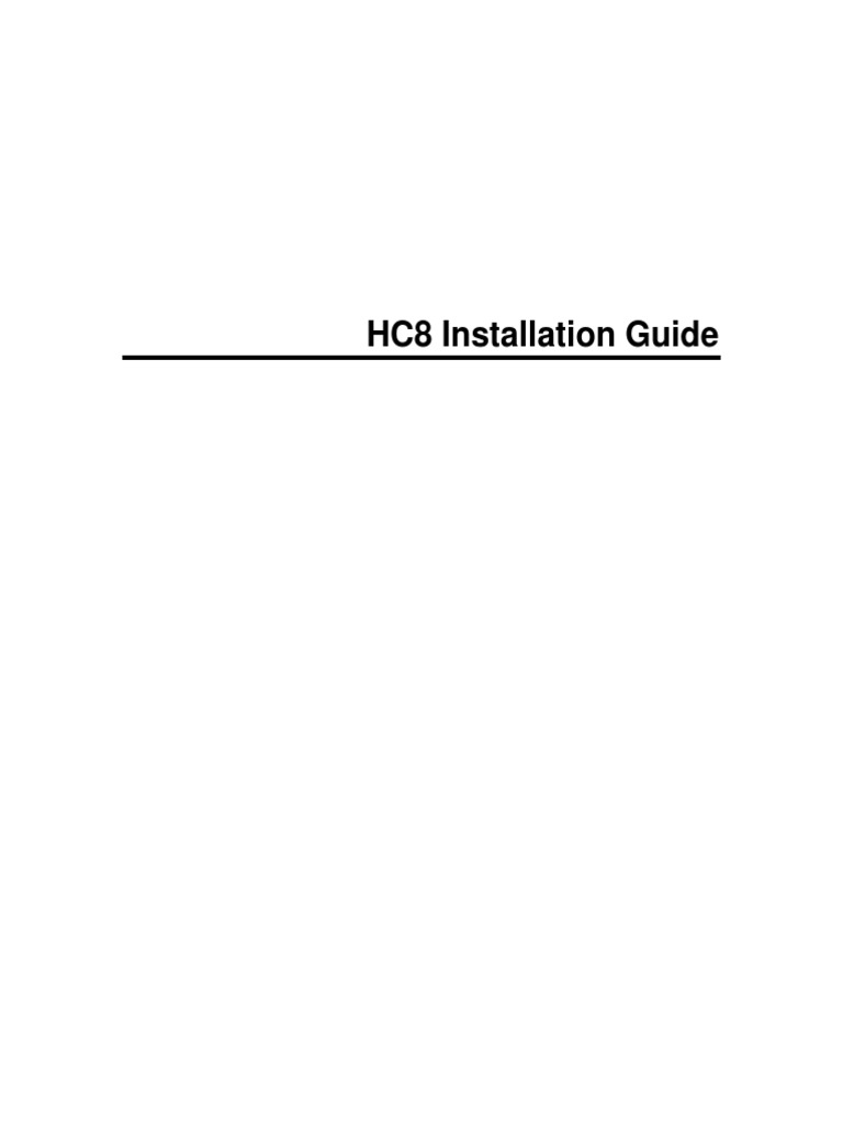 HC Installation Guide | PDF | Installation (Computer Programs ...
