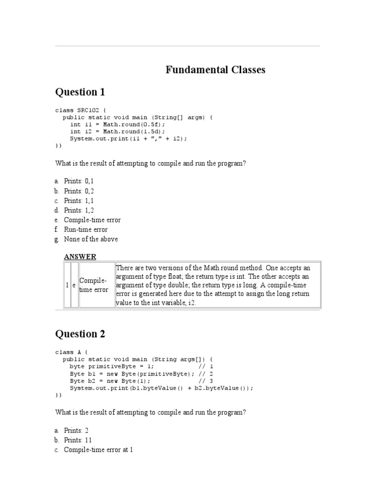 Fundamental Classes 1 | PDF | Parameter (Computer Programming) | Programming