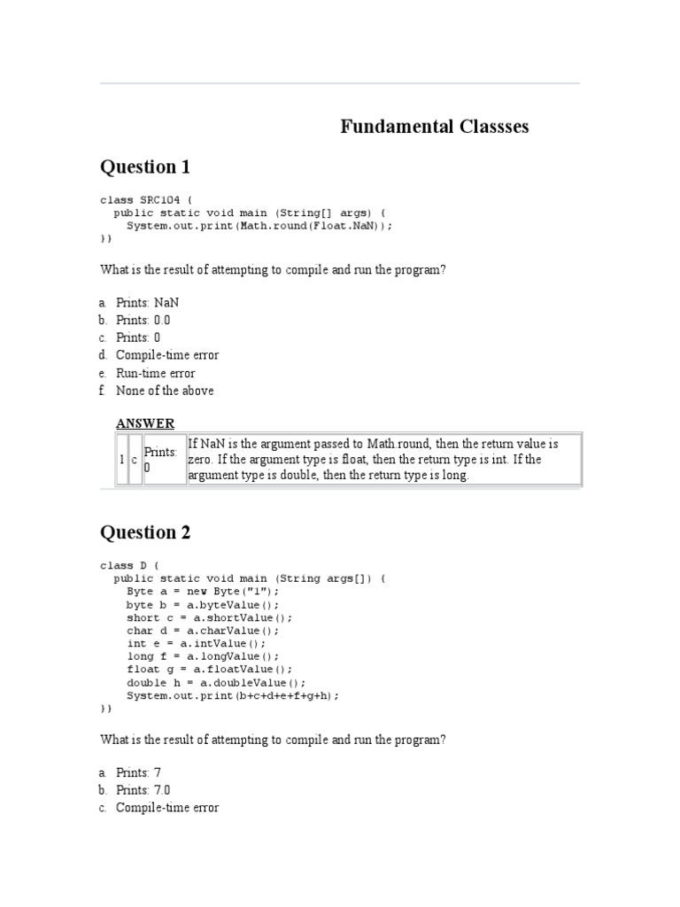 Fundamental Classes 2 | PDF | Boolean Data Type | Parameter (Computer Programming)