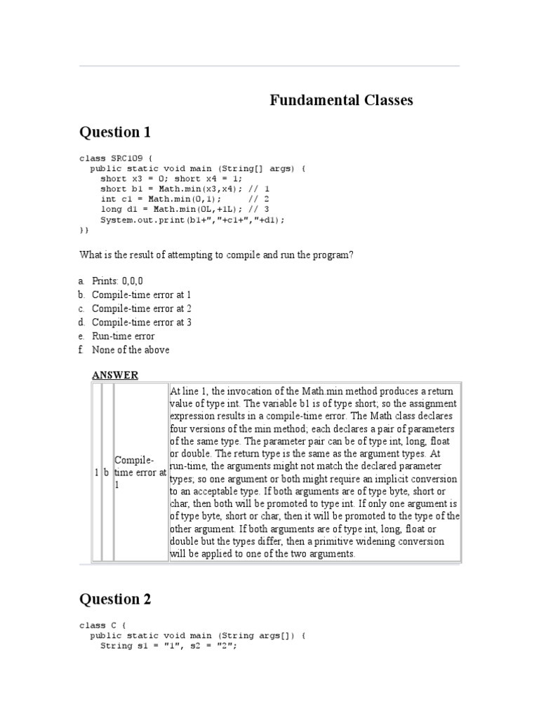 Fundamental Classes 4 | PDF | Parameter (Computer Programming) | Integer (Computer Science)