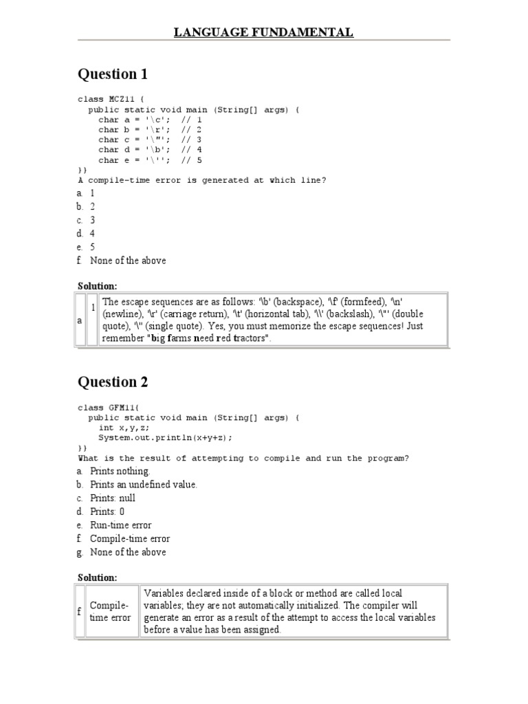 Language Fundamental 1 | PDF | C (Programming Language) | Integer (Computer Science)