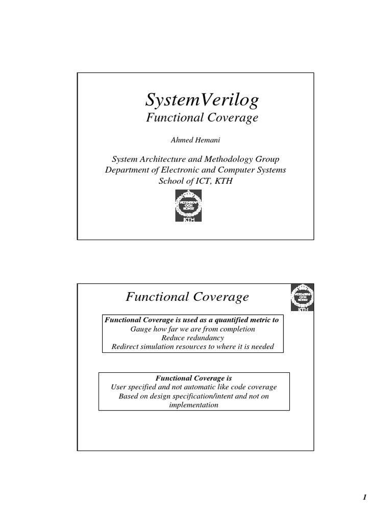 SystemVerilog Functional Coverage Guide | PDF | Computers