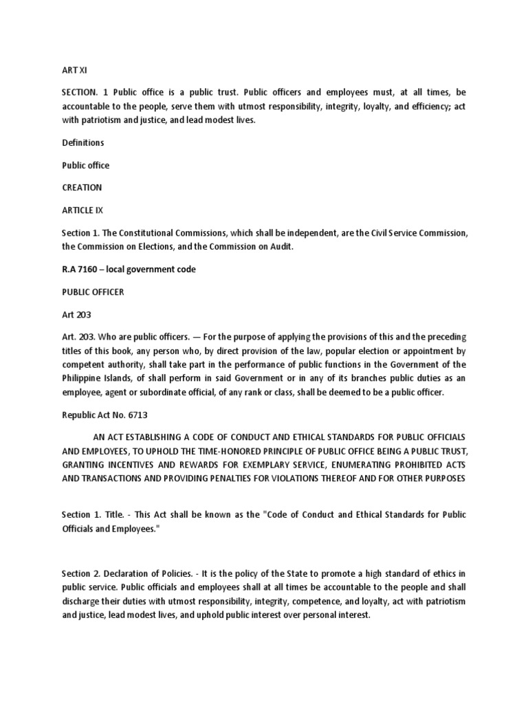 Law on Accountability of Public Officer - COMPLETE | Naturalization ...