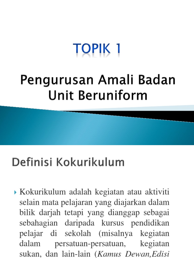 Pengurusan Amali Badan Unit Beruniform | PDF