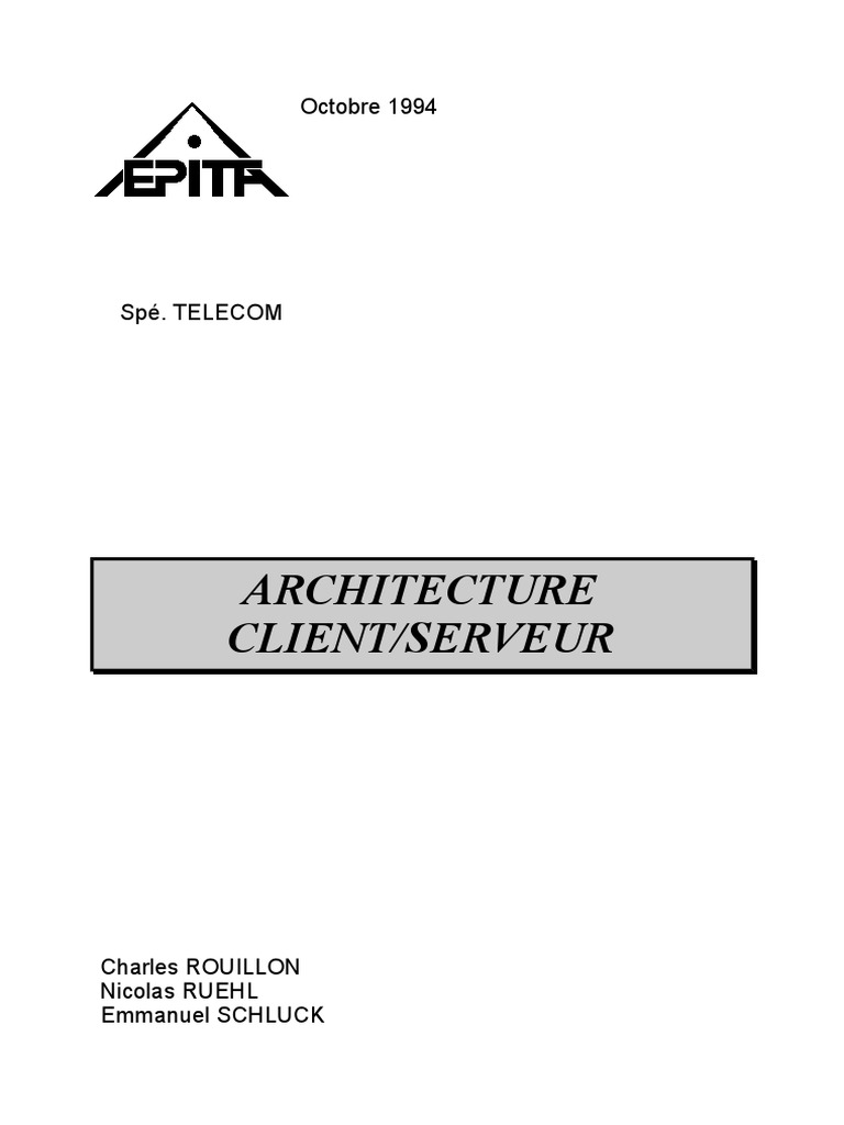 Architecture Client Serveur | PDF | Network Service | Internet Protocol ...