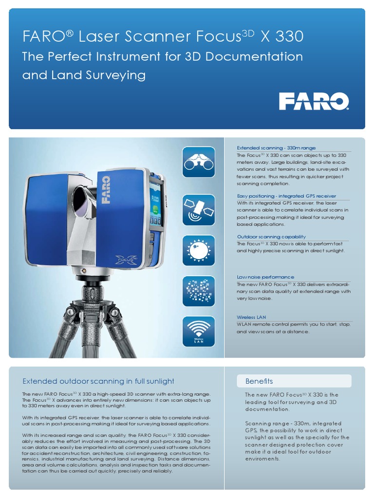Faro Focus 3d x330 Laser Scanner Brochure | Image Scanner | Surveying ...