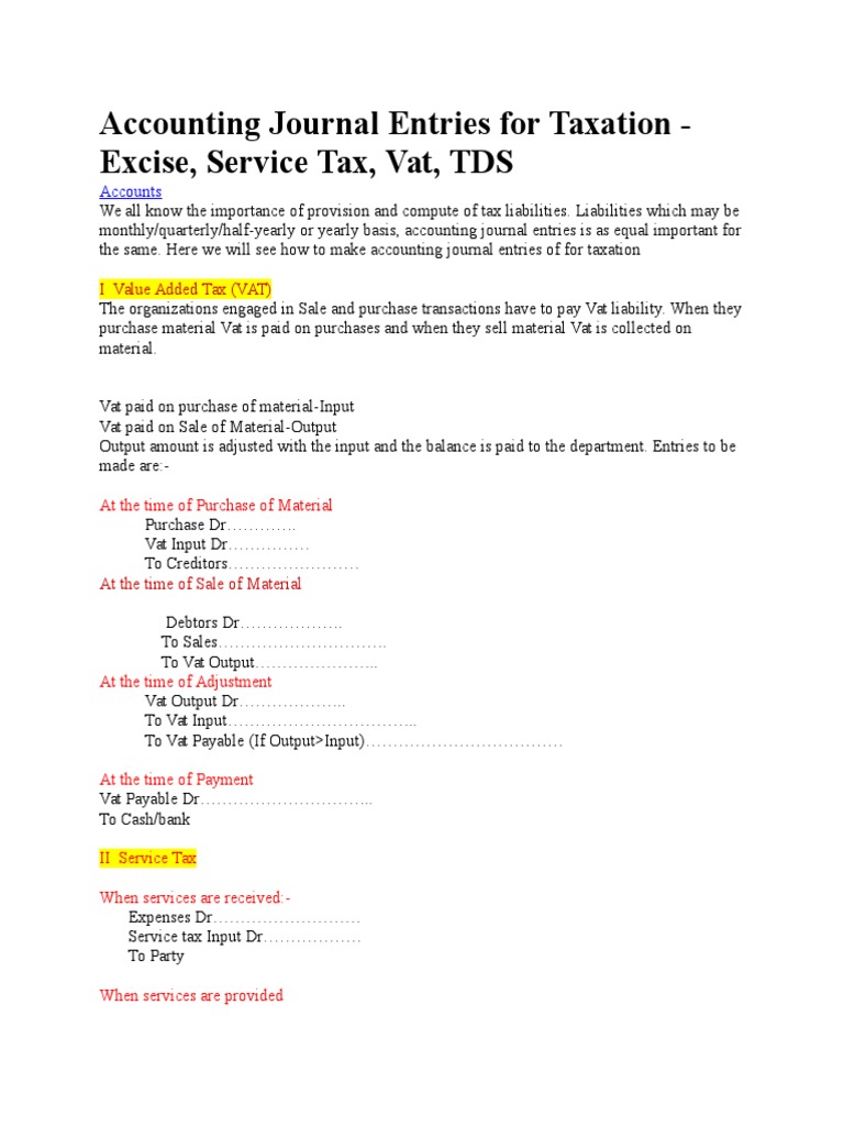 Tax Journal Entry Examples and Guidelines | PDF | Finance & Money ...