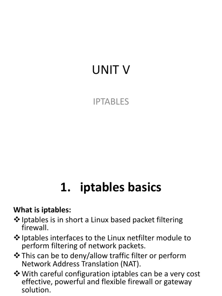UNIT V Firewalls | PDF | Firewall (Computing) | Port (Computer Networking)