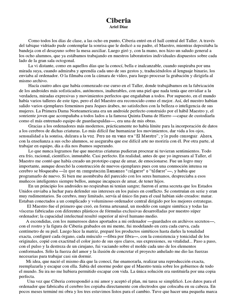 Ciberia - Ariel Díaz | PDF | Amor | Cerebro
