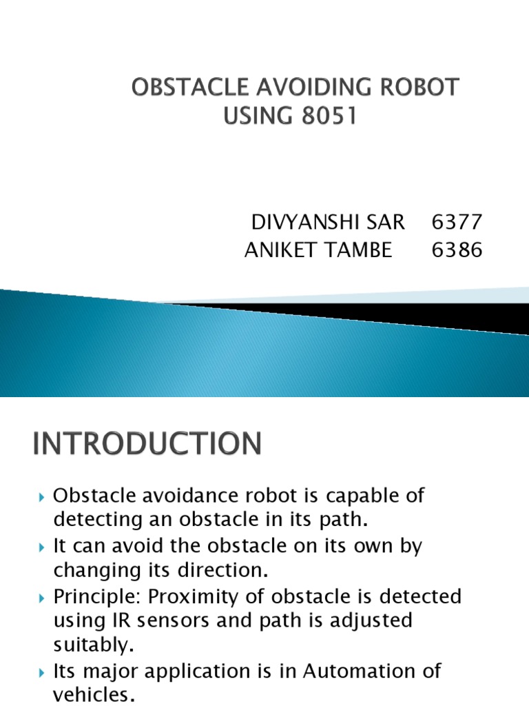 Obstacle Avoiding Robot | PDF