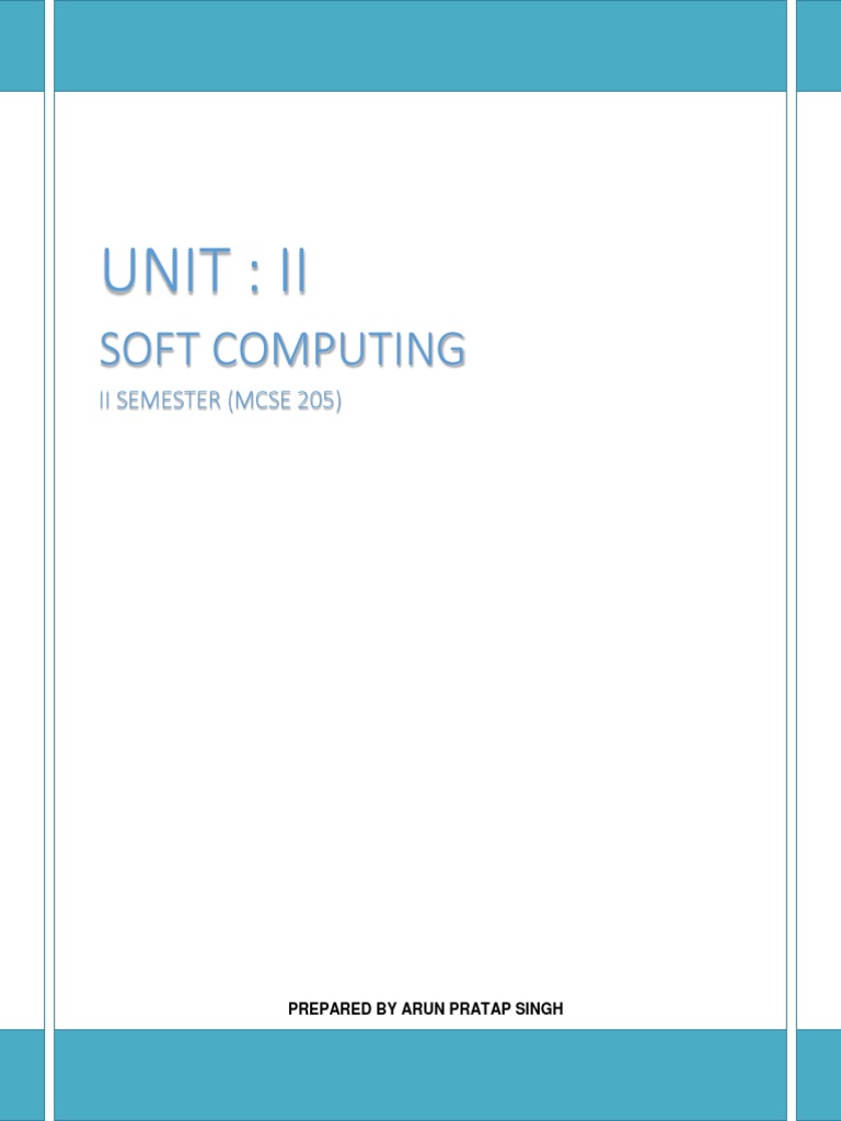 Soft Computing Unit-2 by Arun Pratap Singh | PDF | Computer Science | Systems Theory