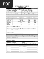 Internal Job Application Template | PDF