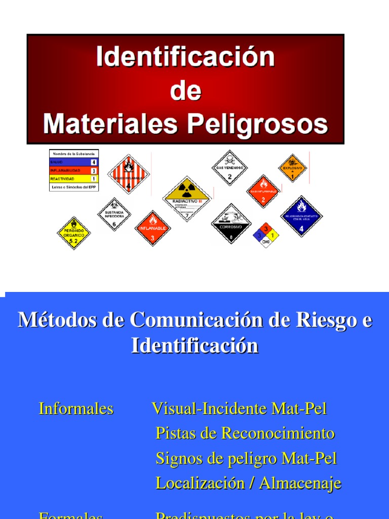 Identificacion de Materiales Peligrosos v5 | PDF | Material explosivo ...