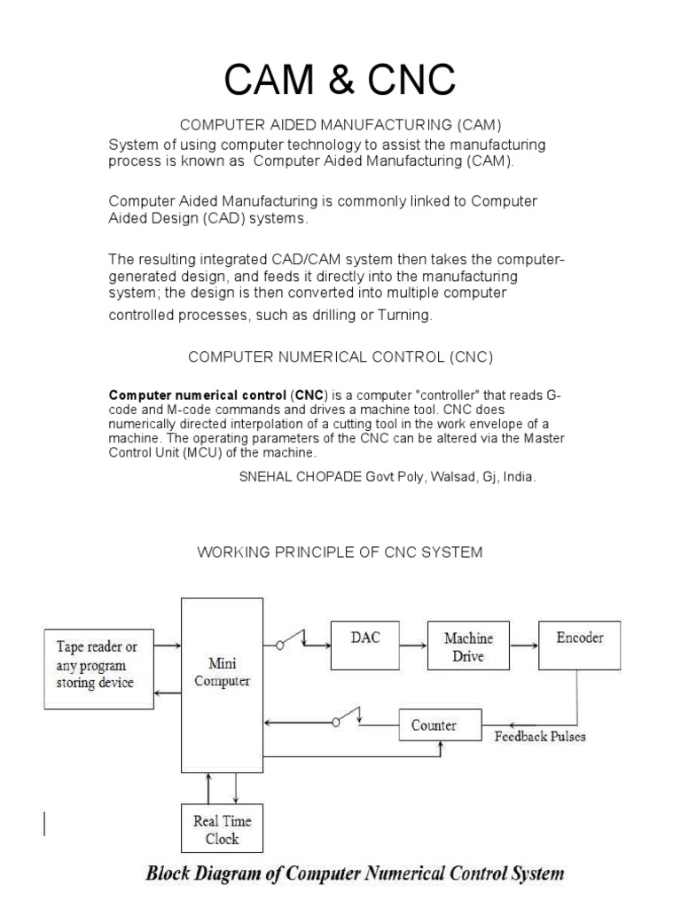 CAM and CNC Slides | PDF | Numerical Control | Computer Engineering