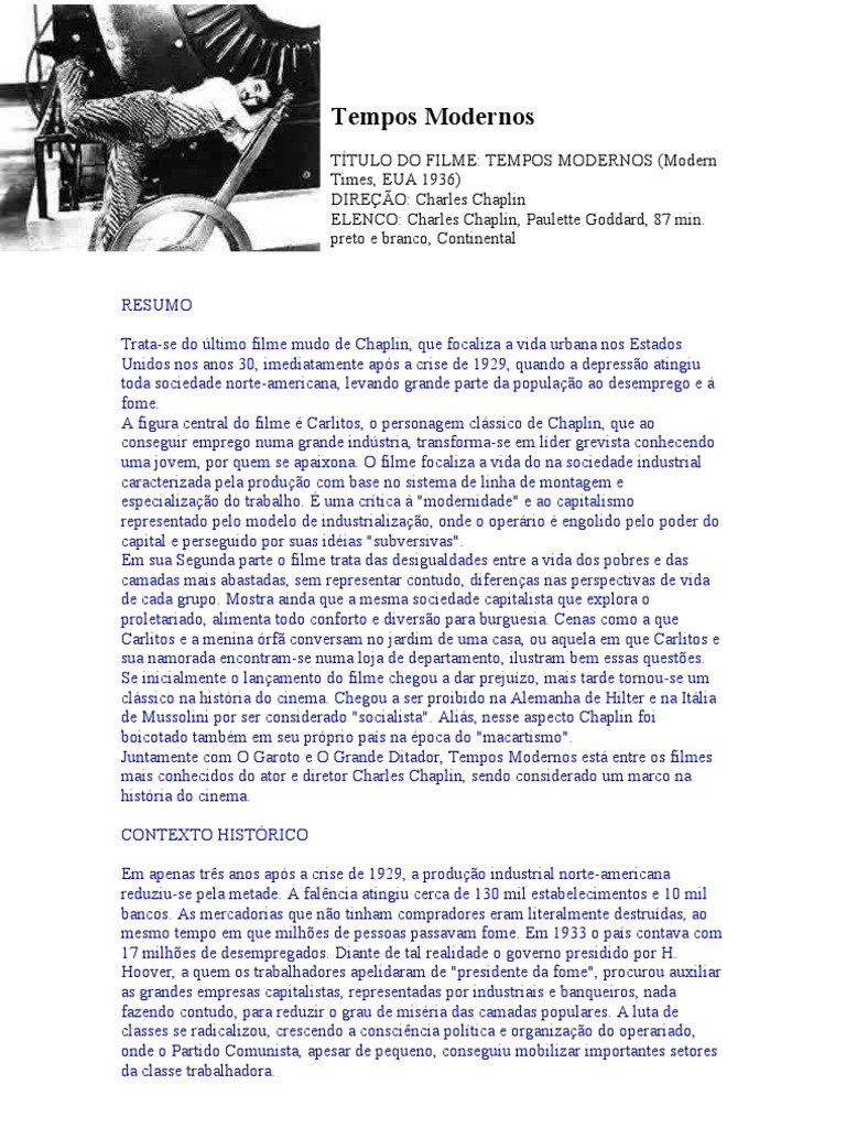 Tempos Modernos | PDF