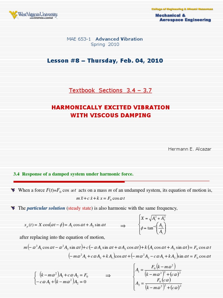 Advanced Vibration Analysis | PDF | Differential Equations | Mechanical ...