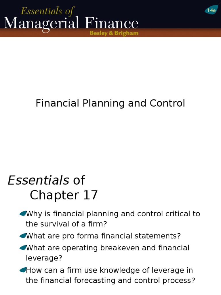 Ch17-Ppt-Financial Planning and Control | PDF | Retained Earnings ...