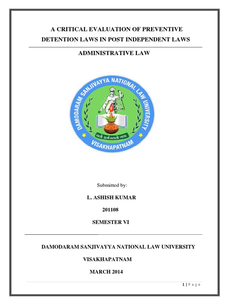 Preventive Detention Laws | PDF | Criminal Justice | Crime & Violence