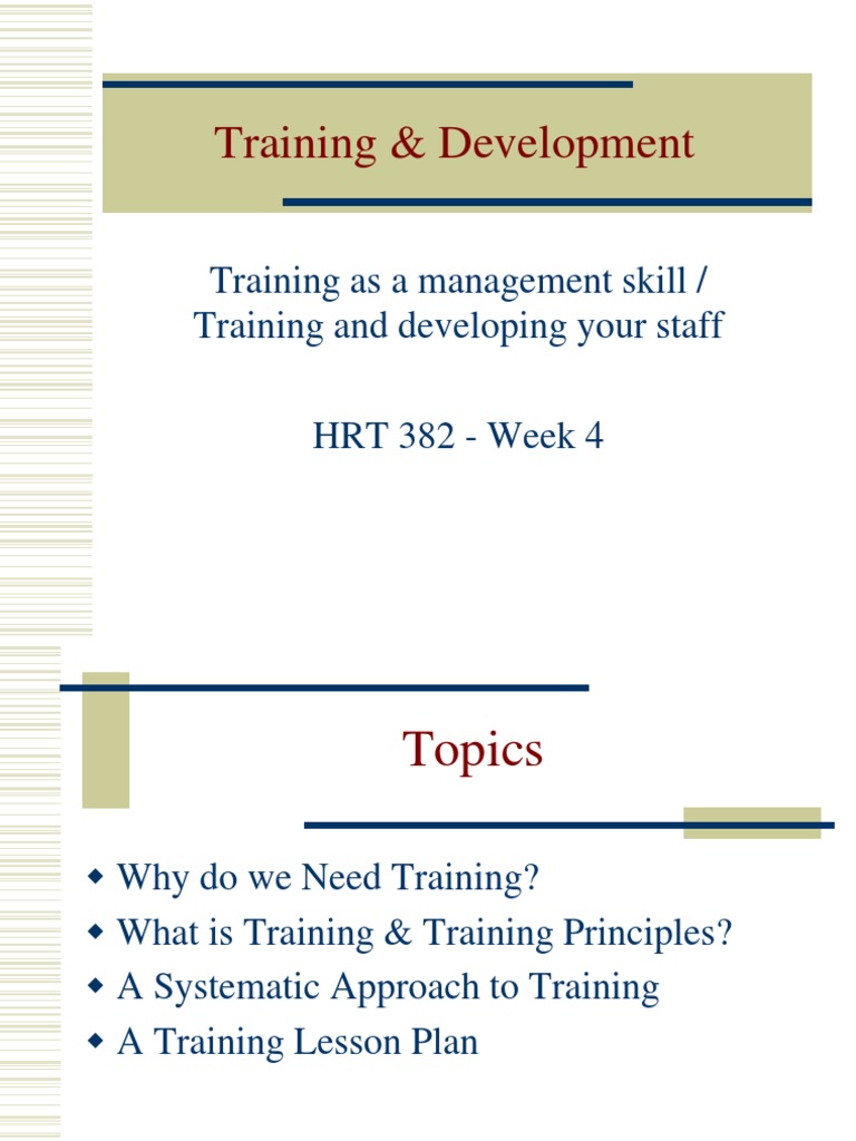 Training Development | PDF