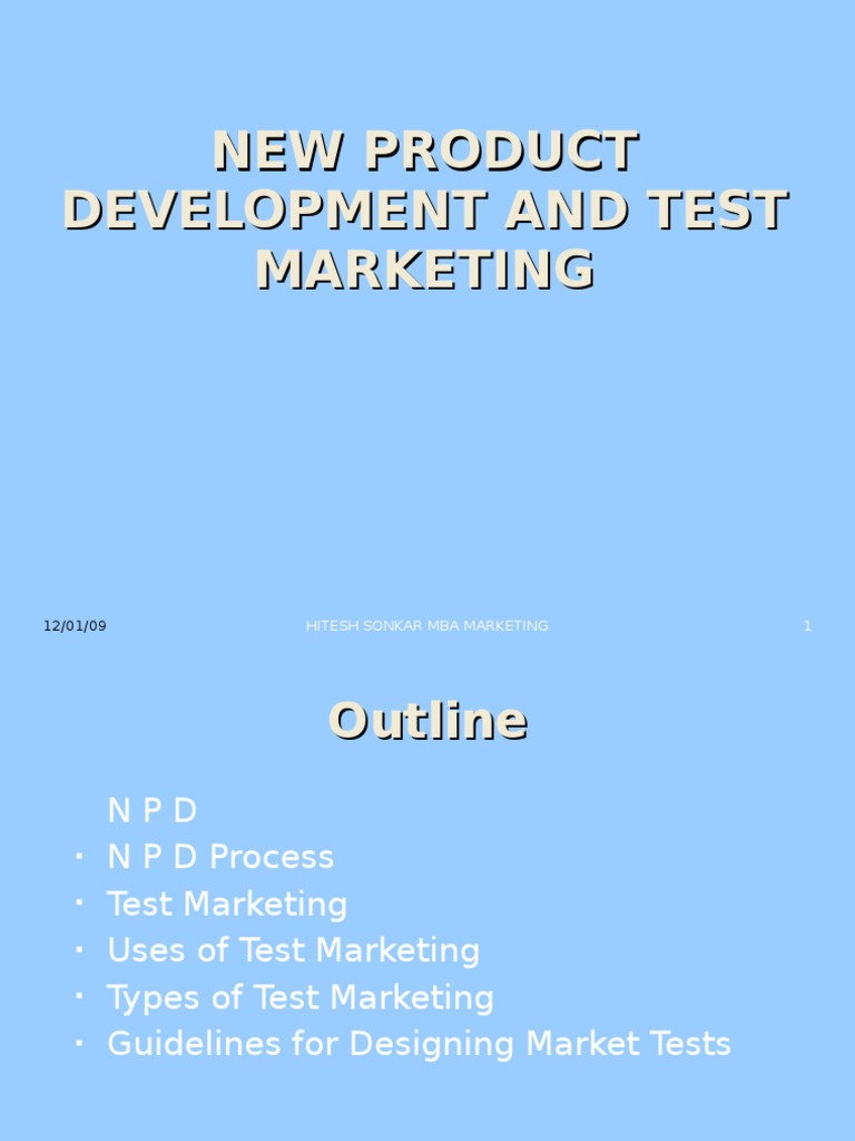 New Product Development and Test Marketing | PDF | New Product ...