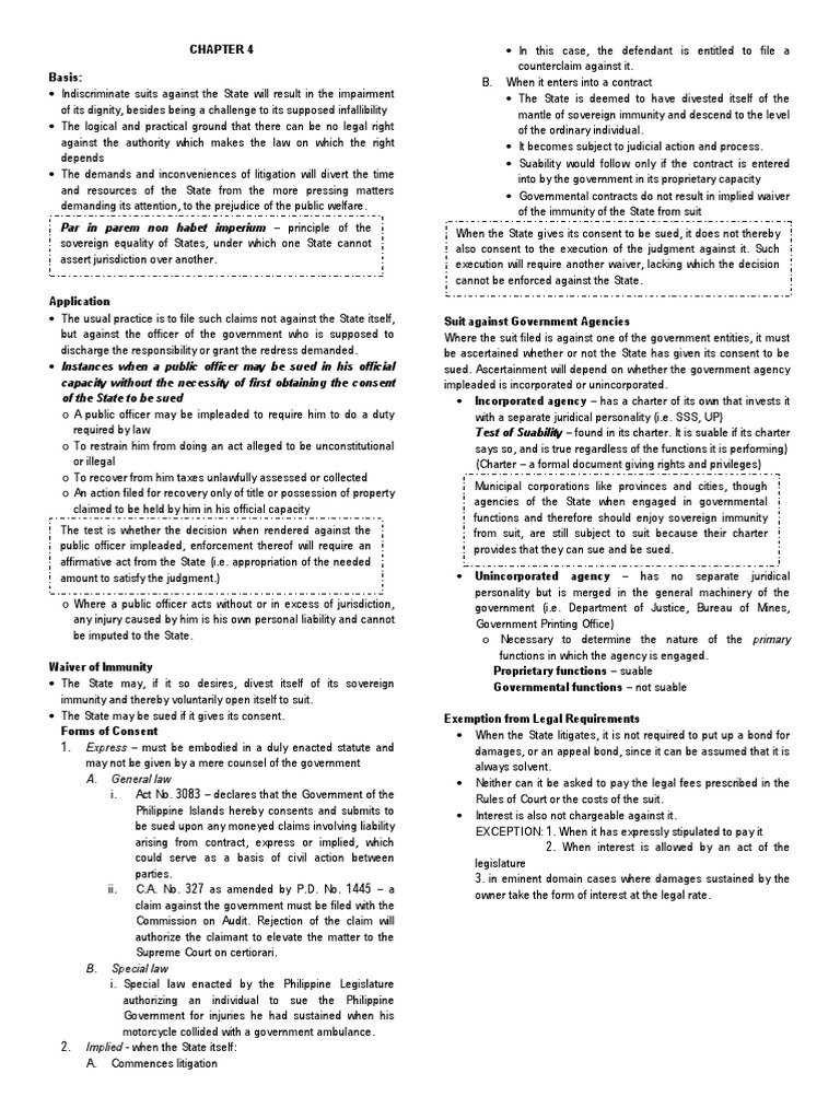 Doctrine of State Immunity | PDF | Sovereign Immunity | Lawsuit