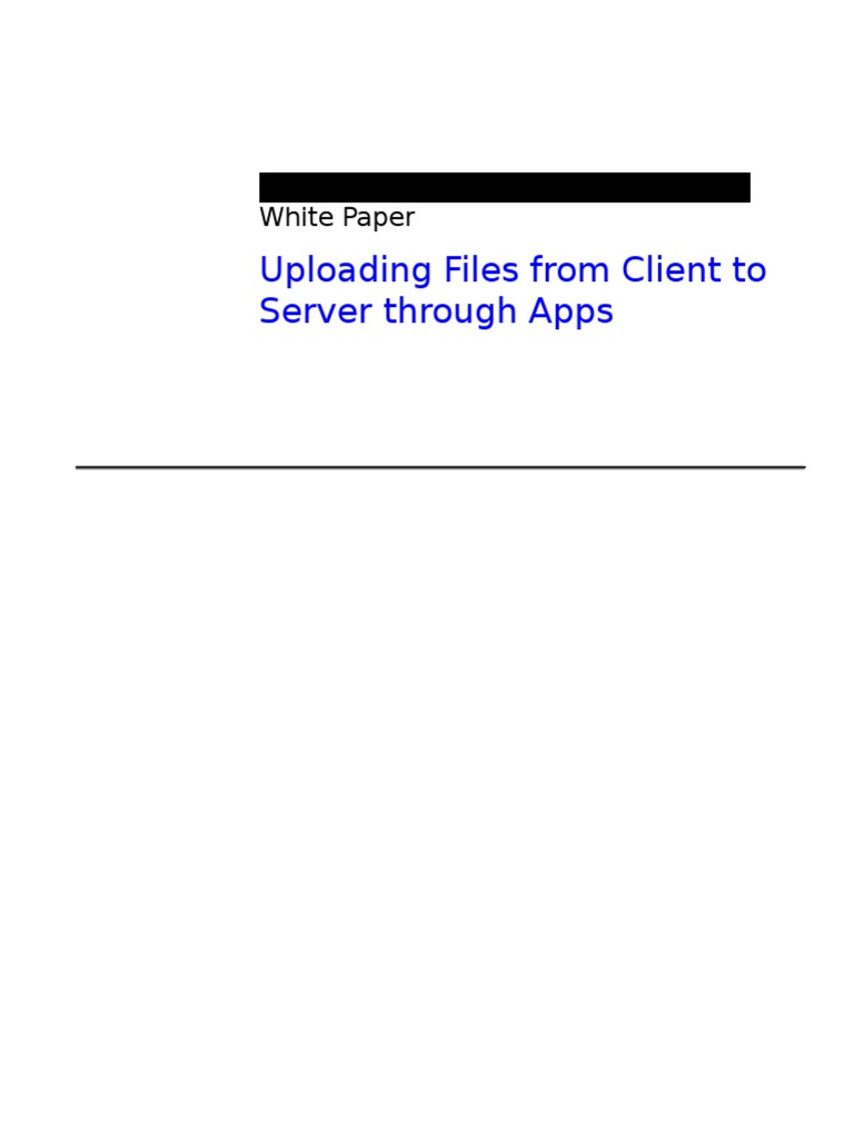 Uploading Files From Client To Server Through Apps | PDF | File ...