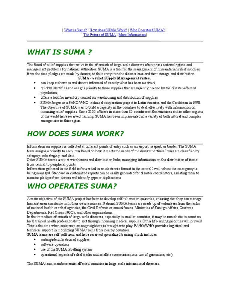 What Is Suma ?: What Is Suma? How Does SUMA Work? Who Operates SUMA ...