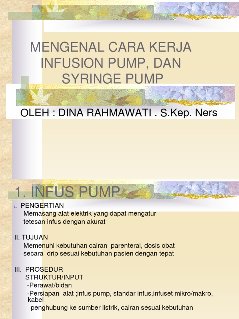 Syringe Pump Dan Infus Pump | PDF | Pengembangan Diri | Sains & Matematika