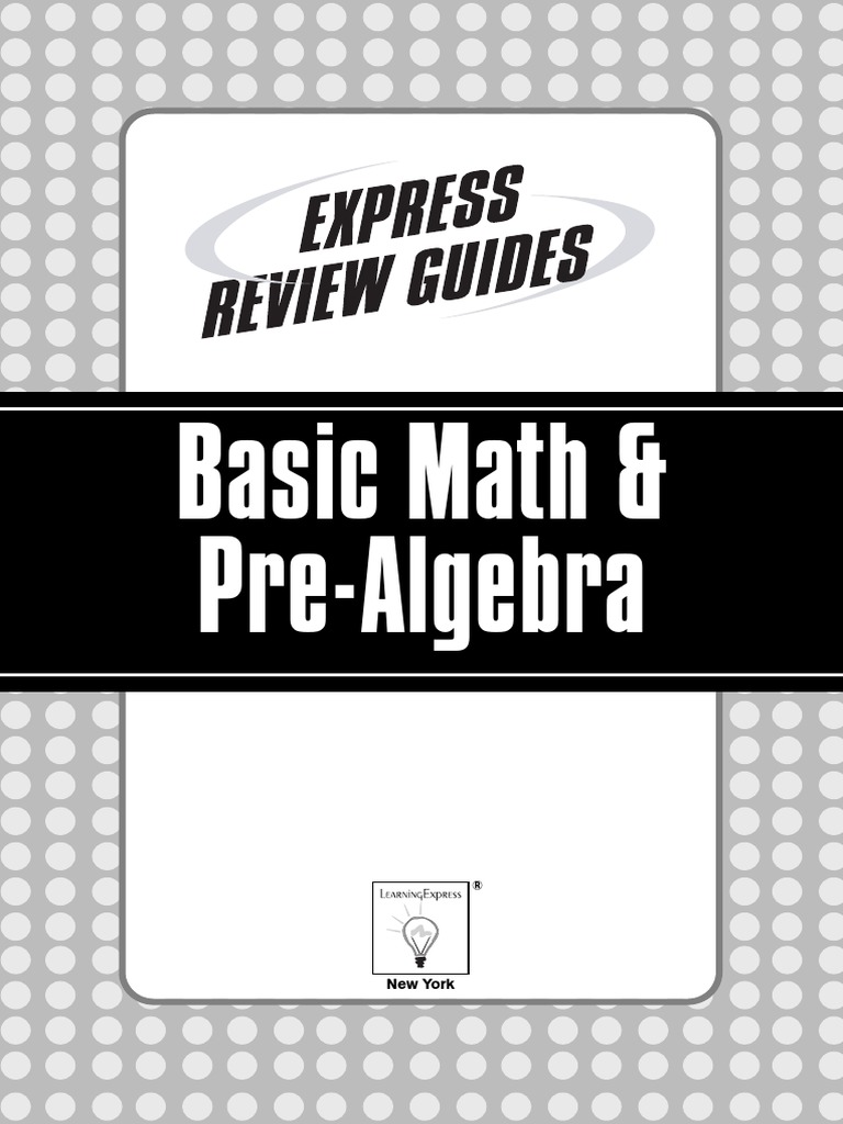 Express Review Guides Basic Math Pre Algebra | PDF | Division ...