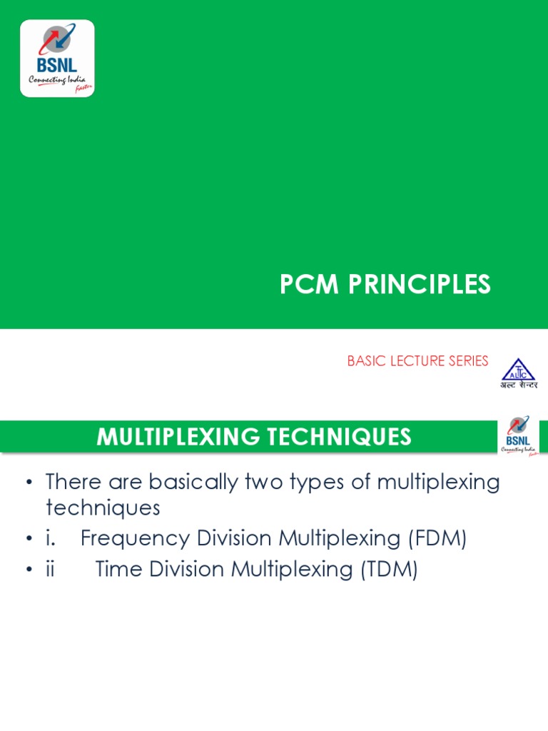 PCM | PDF | Multiplexing | Sampling (Signal Processing)