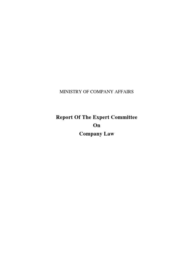 JJ Irani Expert Committee Report | Download Free PDF | Joint Venture ...
