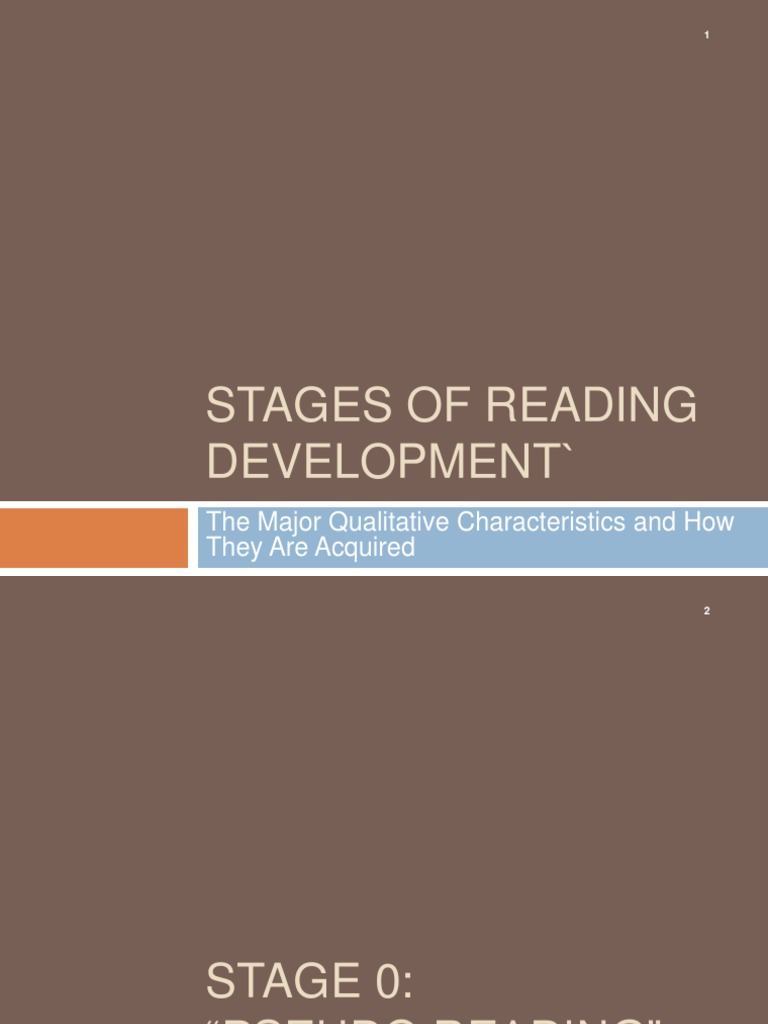 Chall's Stages of Reading Development | PDF | Reading (Process ...