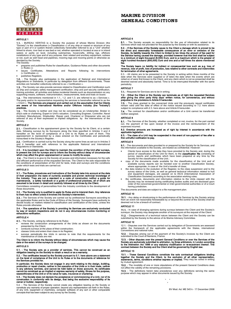 General Conditions English | PDF | Surveying | Safety