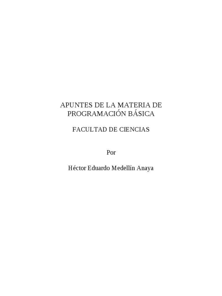 Programacion Basica | PDF