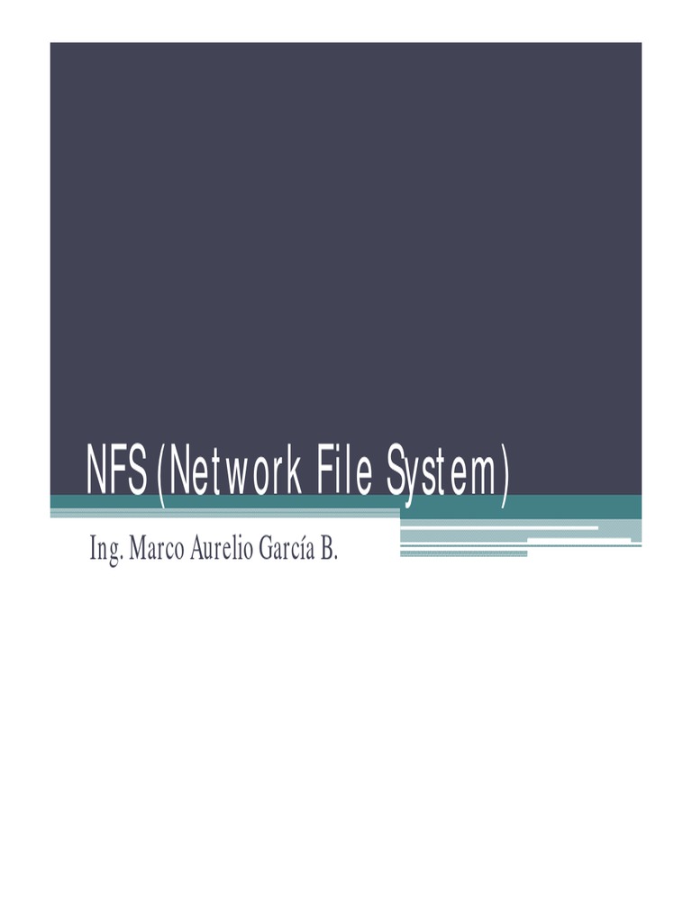 NFS Network File System | PDF | Modelo osi | Red de computadoras