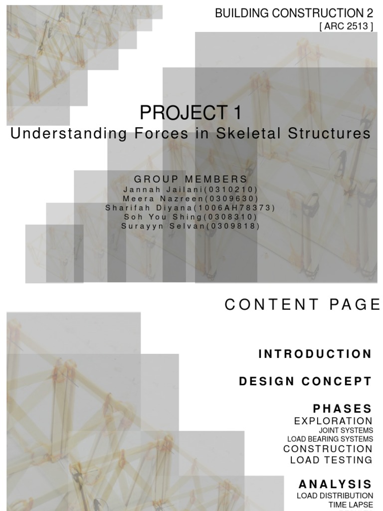 Project 1: Understanding Forces in Skeletal Structures | PDF ...