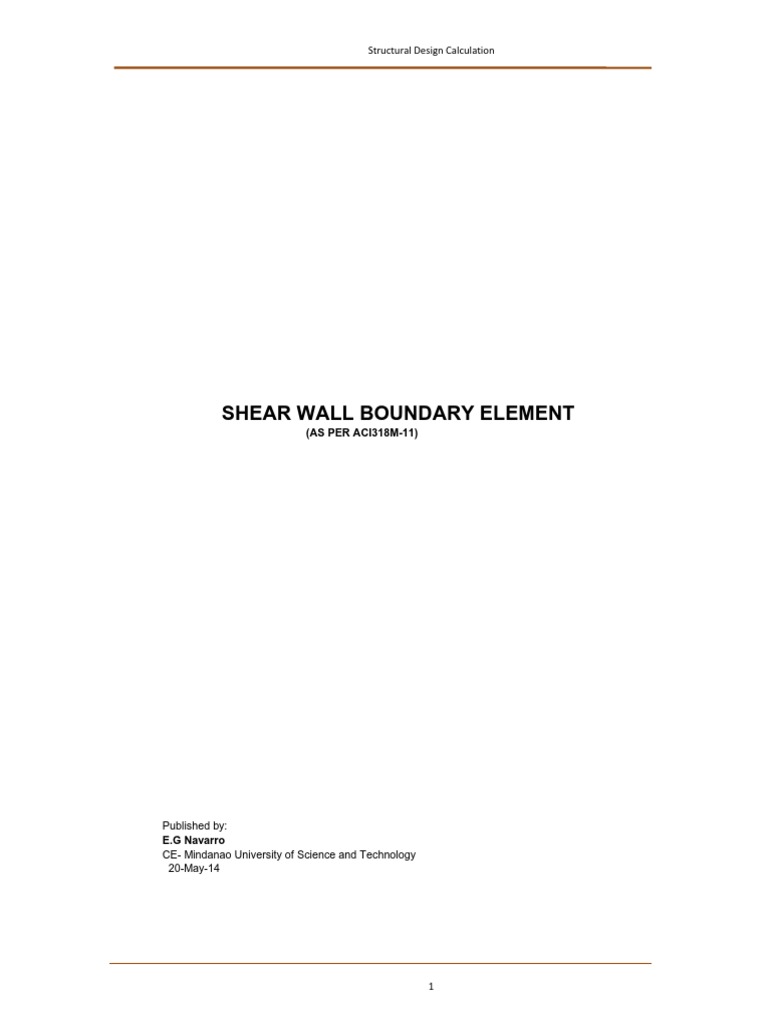 Shear Wall With Boundary Element | PDF | Boundary Element Method ...