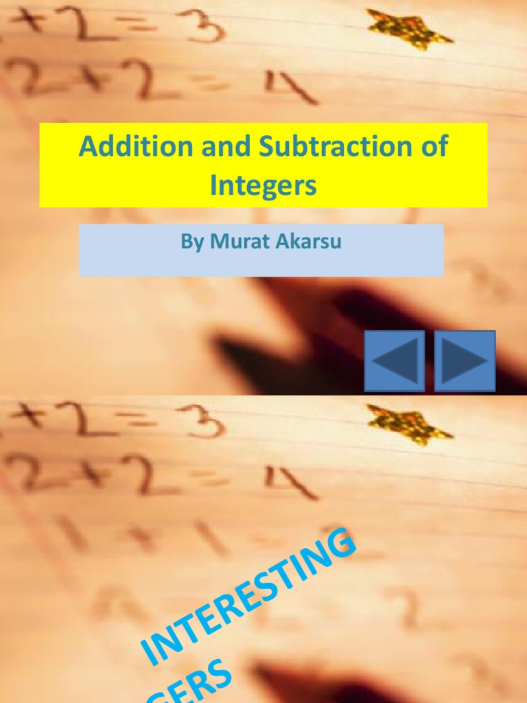 Understanding Integer Operations | PDF | Self-Improvement