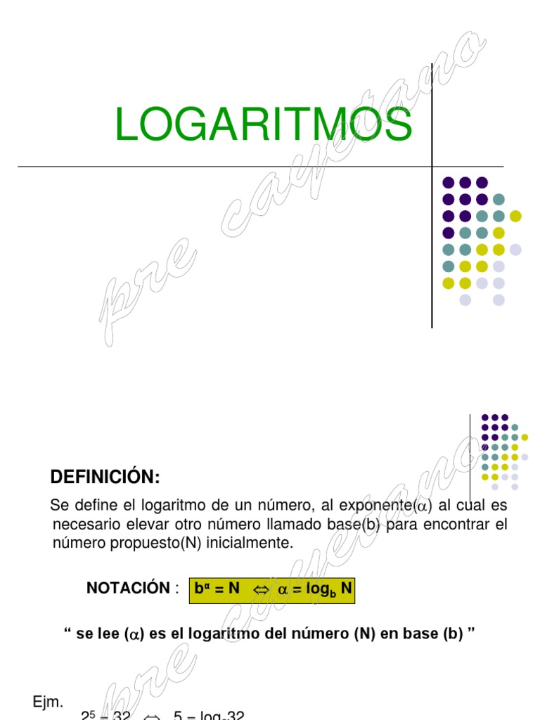 Logaritmos y Antilogaritmos | PDF | Logaritmo | Exponenciación