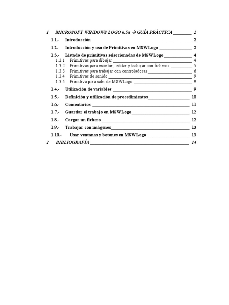 Guía Práctica de MSWLogo 6.5a | PDF | Ventana (informática) | Relé