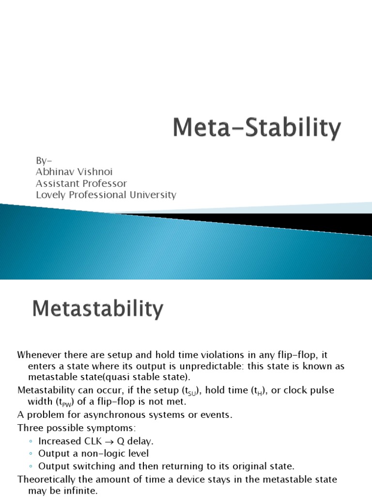 Meta Stability | Download Free PDF | Electronic Design | Digital Technology