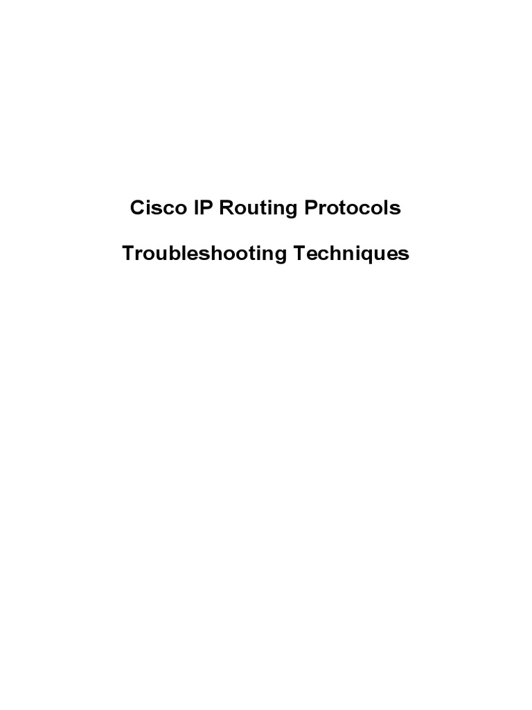 Charles Media Cisco Ip Routing Protocols Troubleshooting Techniques 2004 | PDF | Osi Model ...