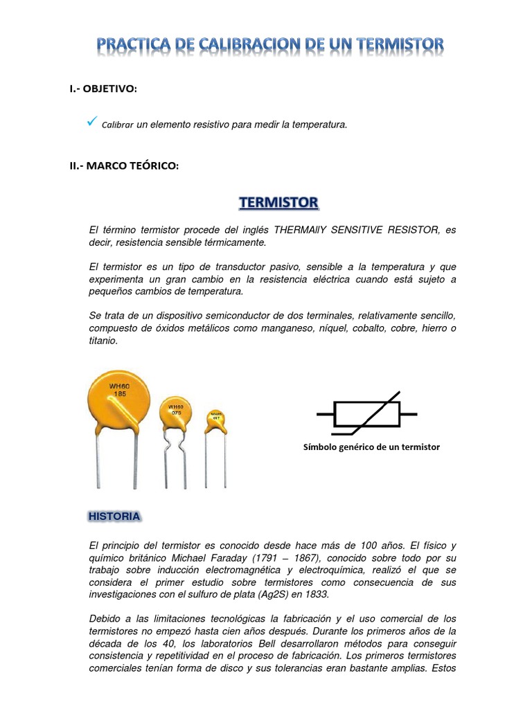 laboratorio termistor 1 | Equipo eléctrico | Física y matemáticas