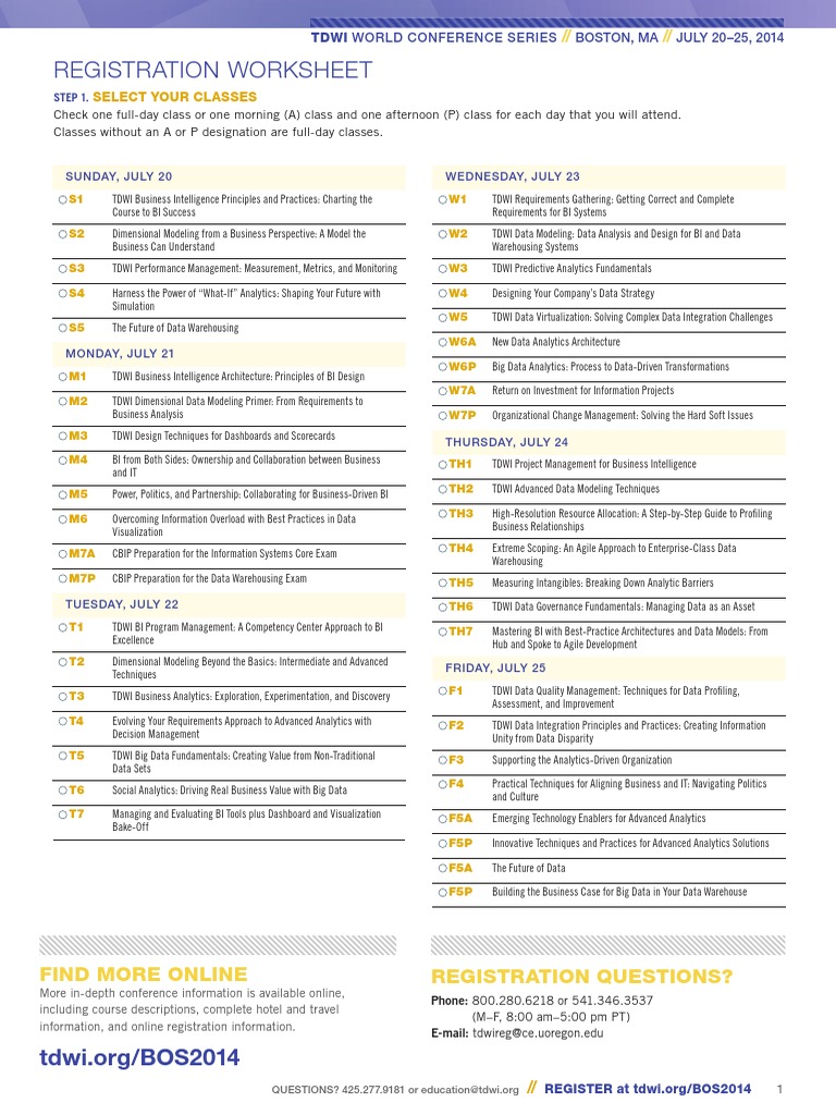 Registration Worksheet: Find More Online Registration Questions? | PDF ...