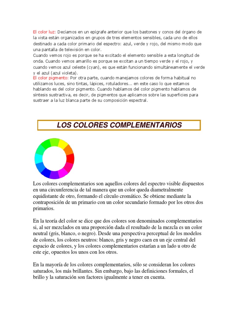 El Color Luz | PDF | Color | Azul