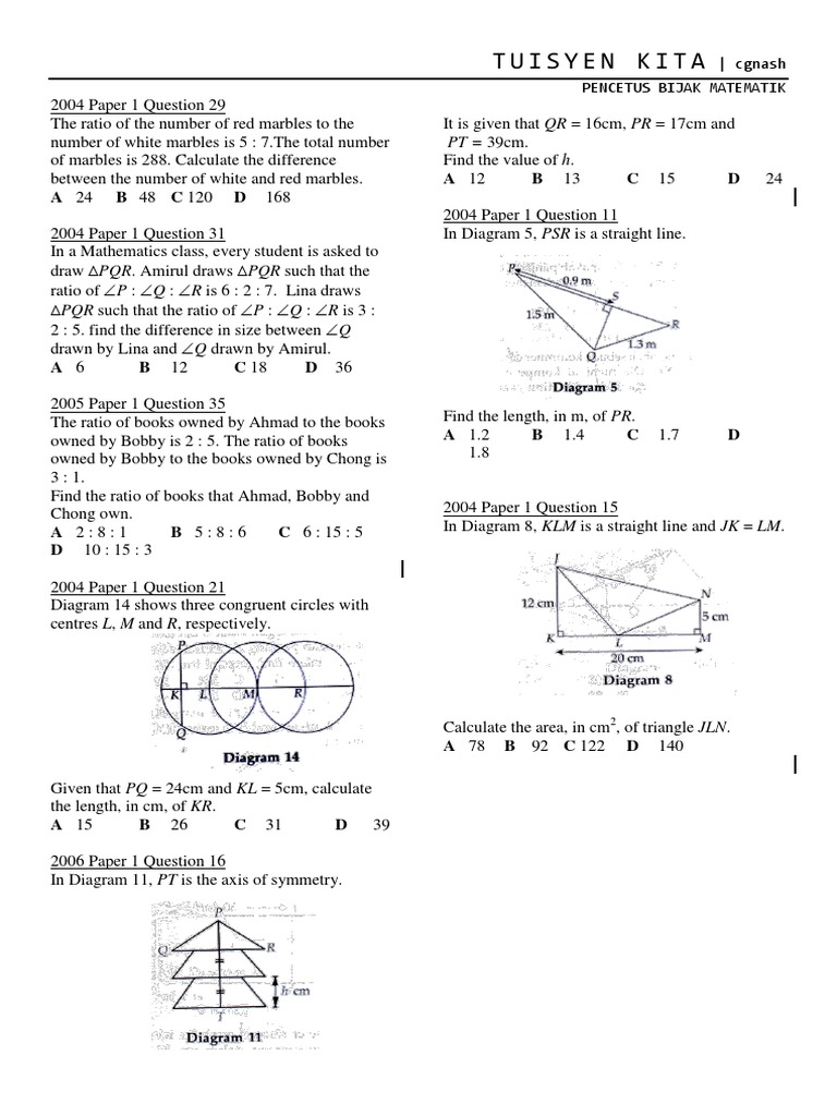 PMR Paper 1 | PDF
