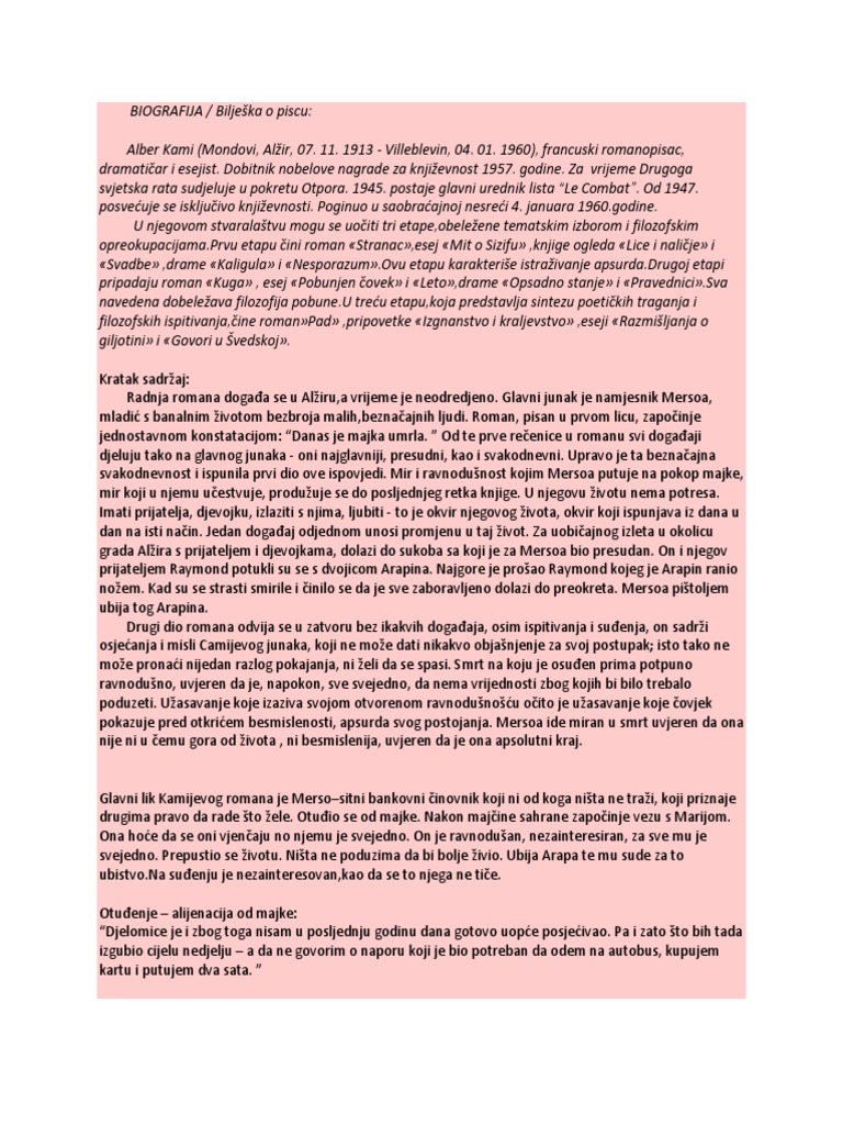Albert Kami Stranac | PDF