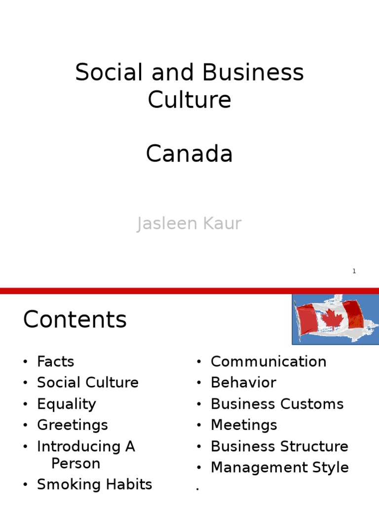 Social and Business Culture in Canada | PDF | Provinces And Territories ...